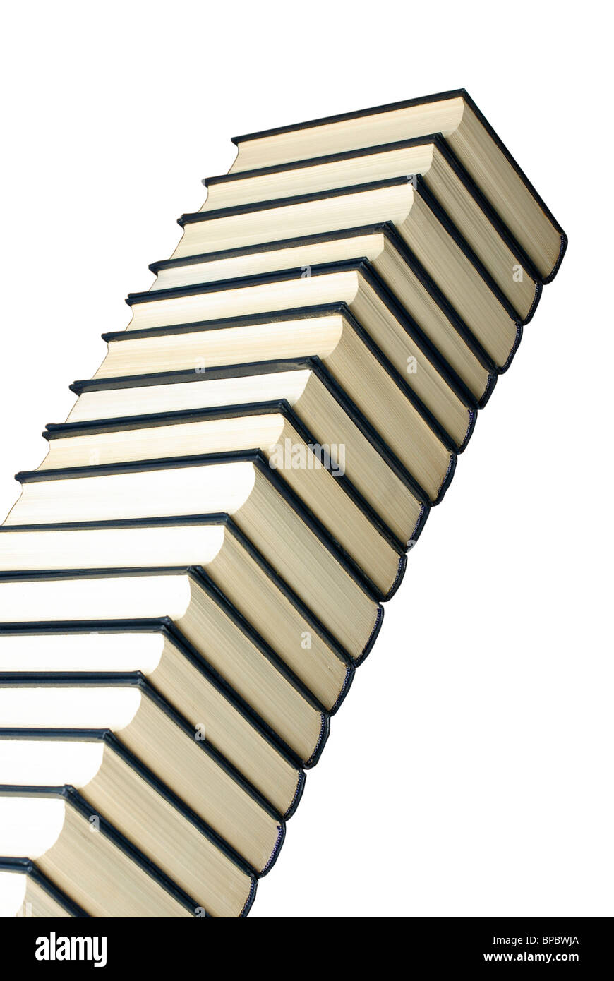 Large stack of old classical books isolated on white background Stock ...