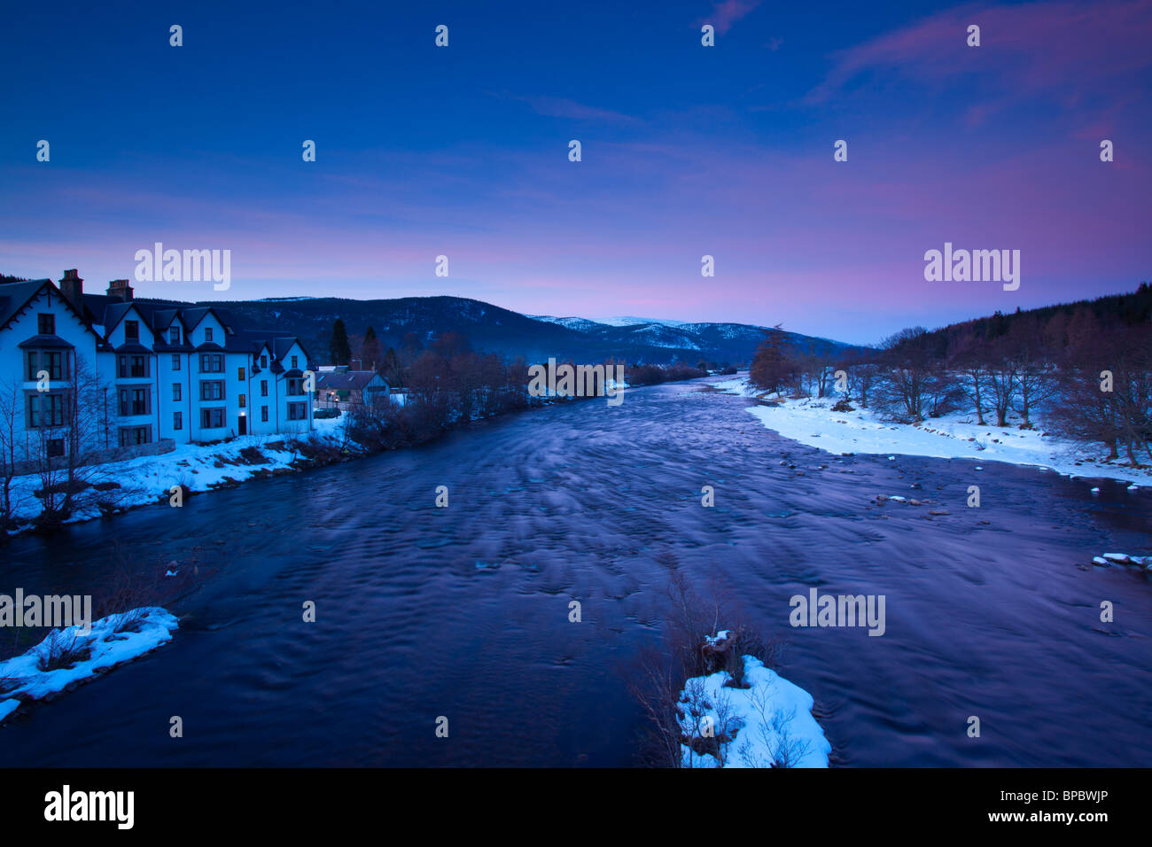 Scotland, Scottish Highlands, Cairngorms National Park. The River Dee ...