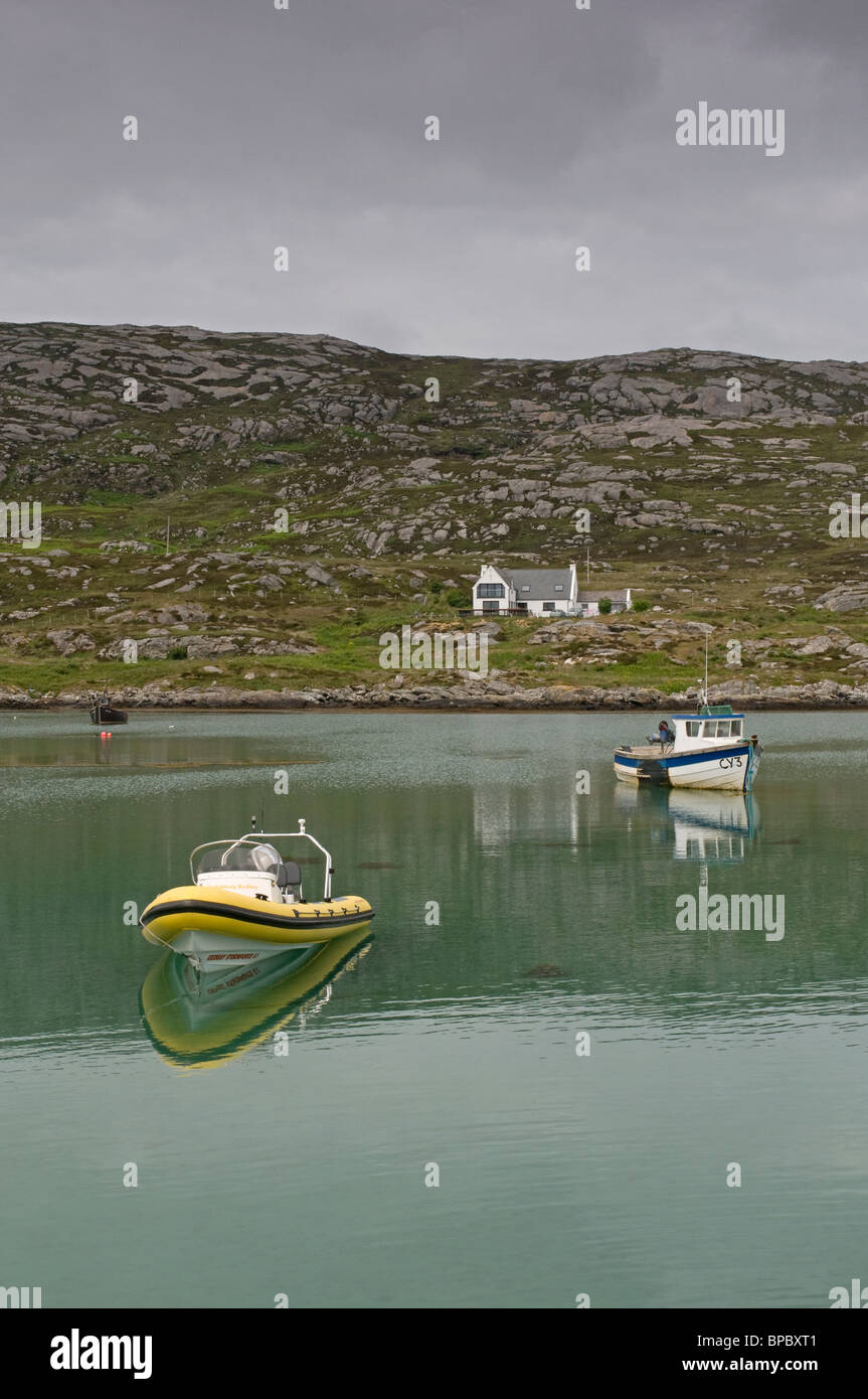 The Small sheltered Harbour at Ludag on the Southern tip of South Uist ...