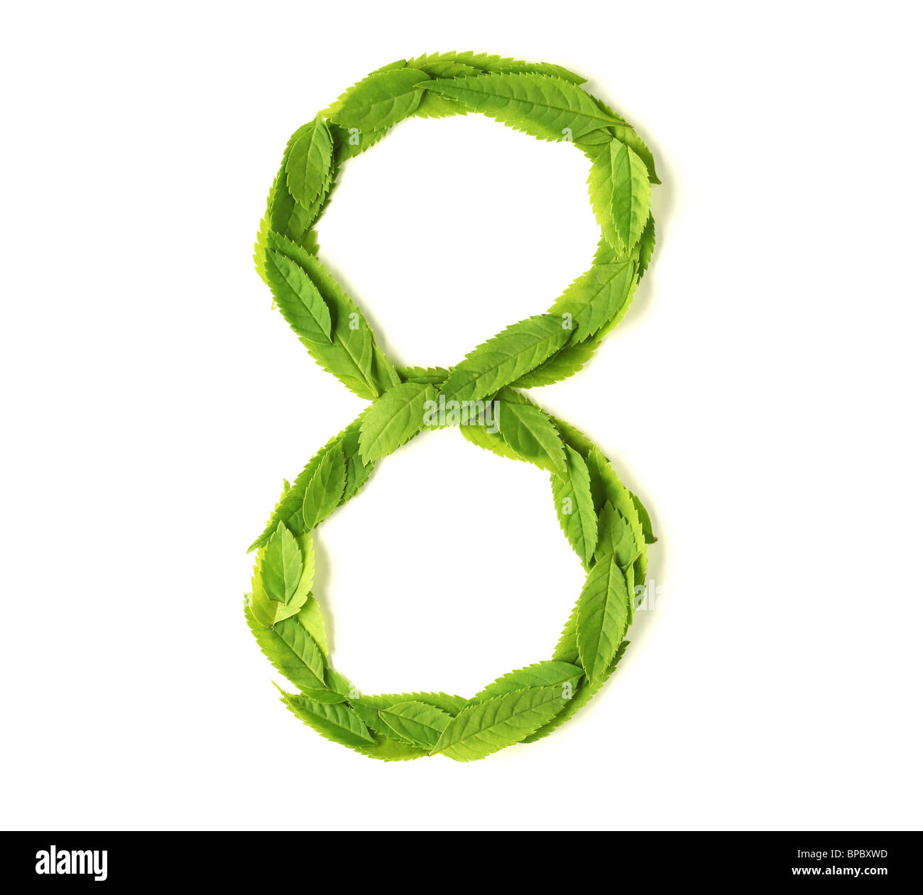 Numbers made of leaves Stock Photo - Alamy