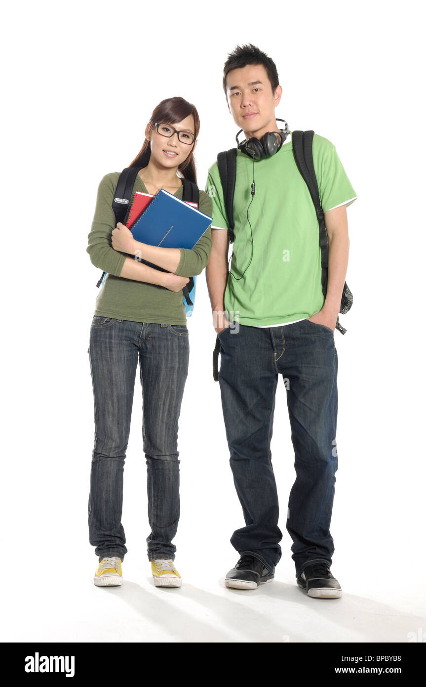 Portrait of university students standing together Stock Photo - Alamy