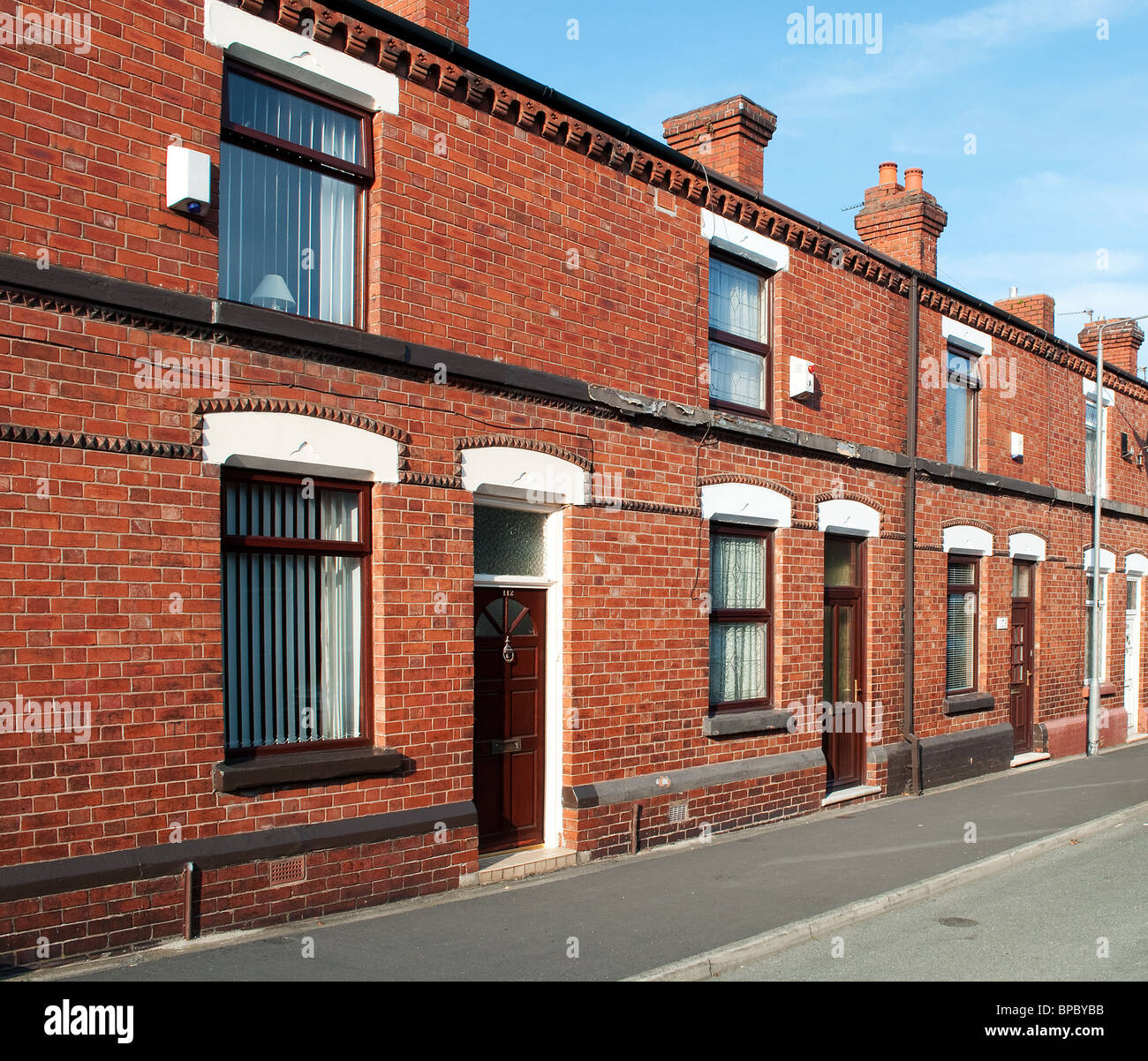 pre first world war terraced houses in st.helens, lancashire,england,uk ...