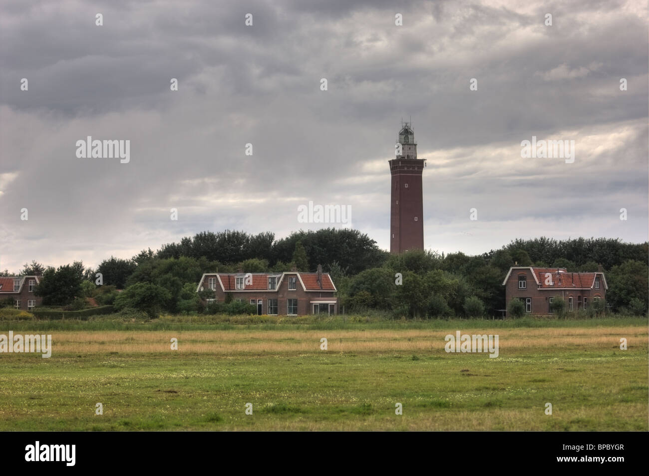 Lighthouse "Westhoofd" of Ouddorp. Province of South-Holland, The ...