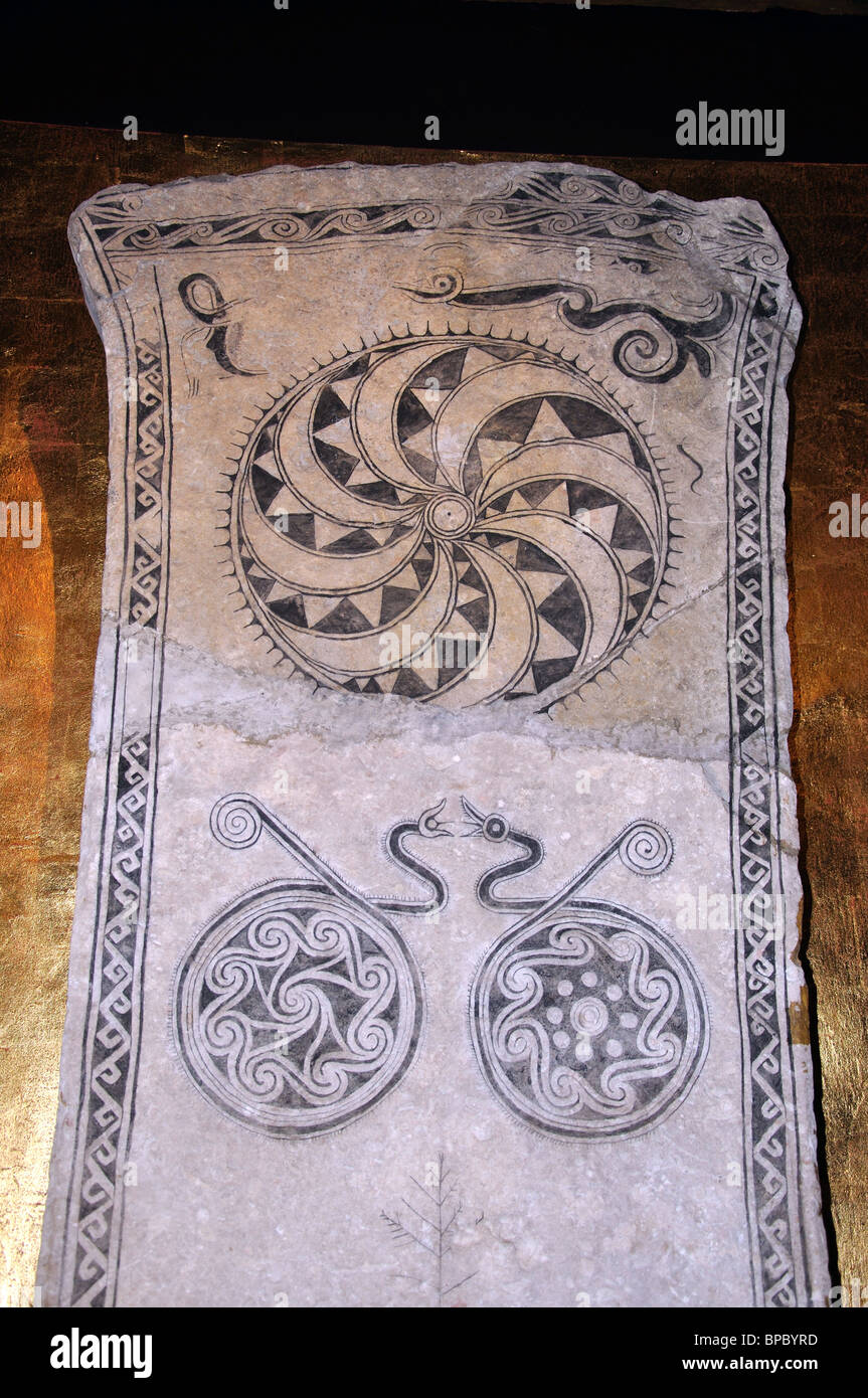 Picture stone with whirling, The Old Hall, Gotlands Museum, Visby ...