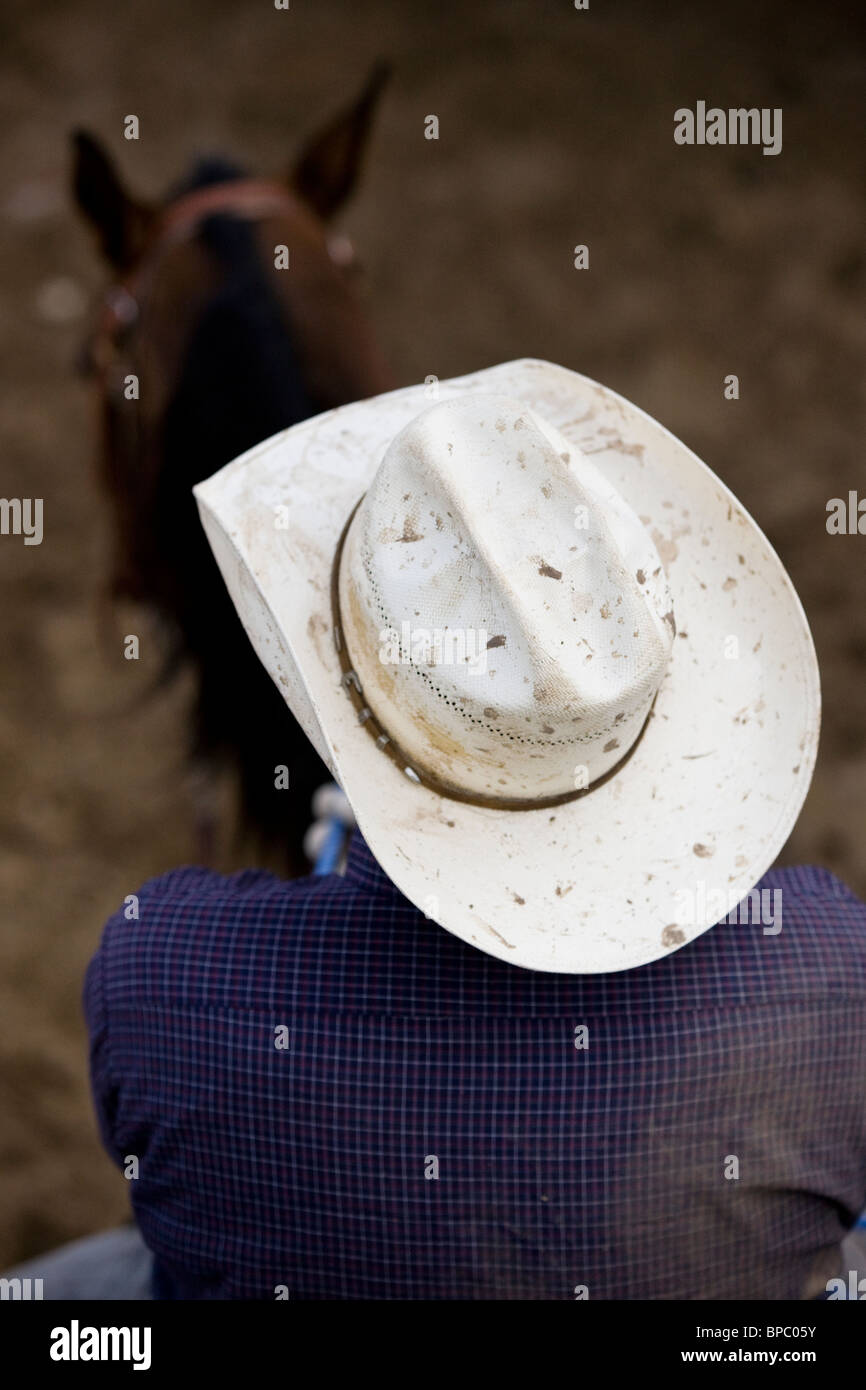 Close-up of cowboy's hat, Chaffee County Fair & Rodeo Stock Photo - Alamy