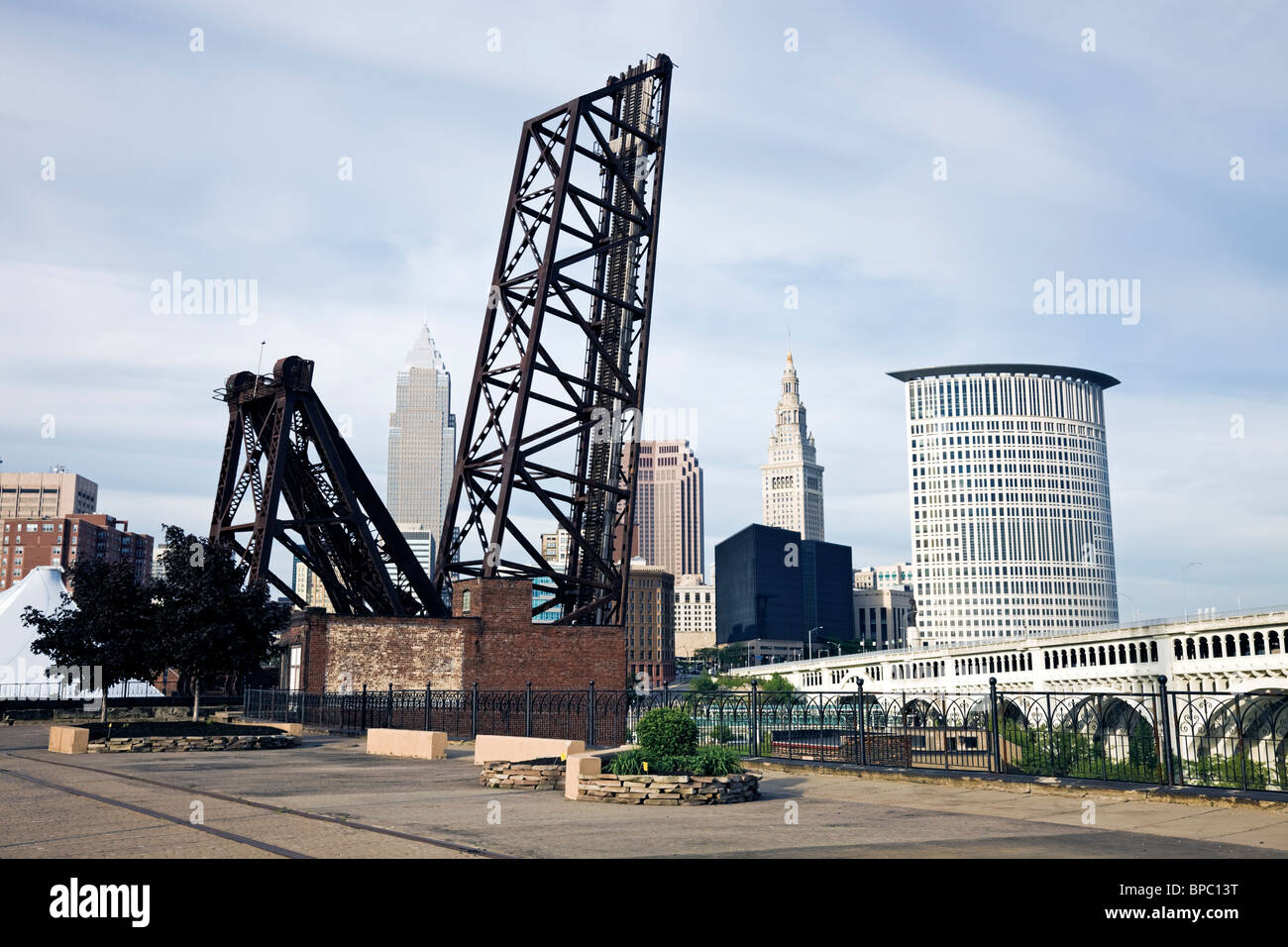 Old bridge in downtown Cleveland Stock Photo - Alamy