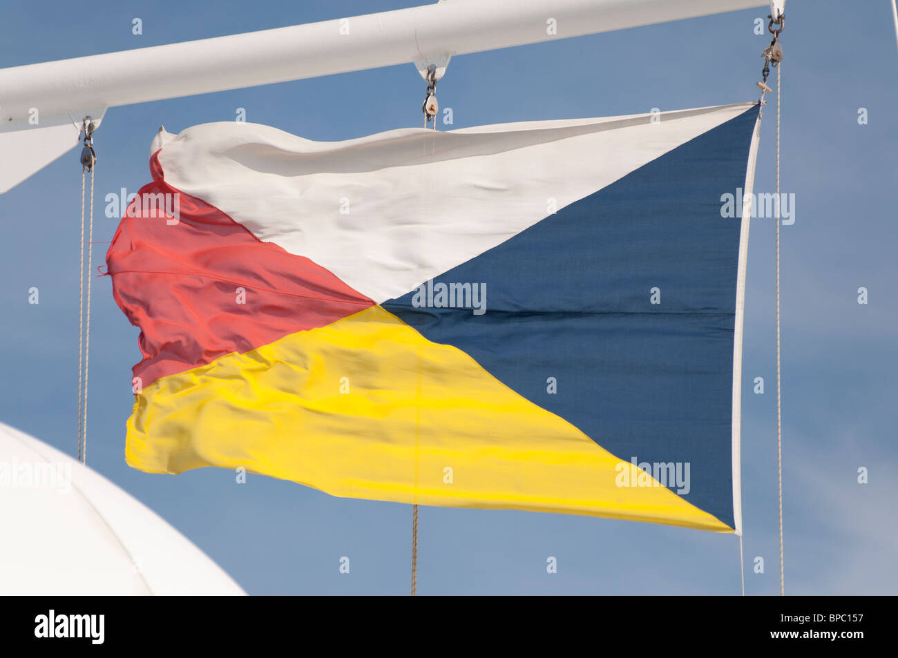 The P&O flag onboard the P&O cruise ship 'Aurora' Stock Photo - Alamy
