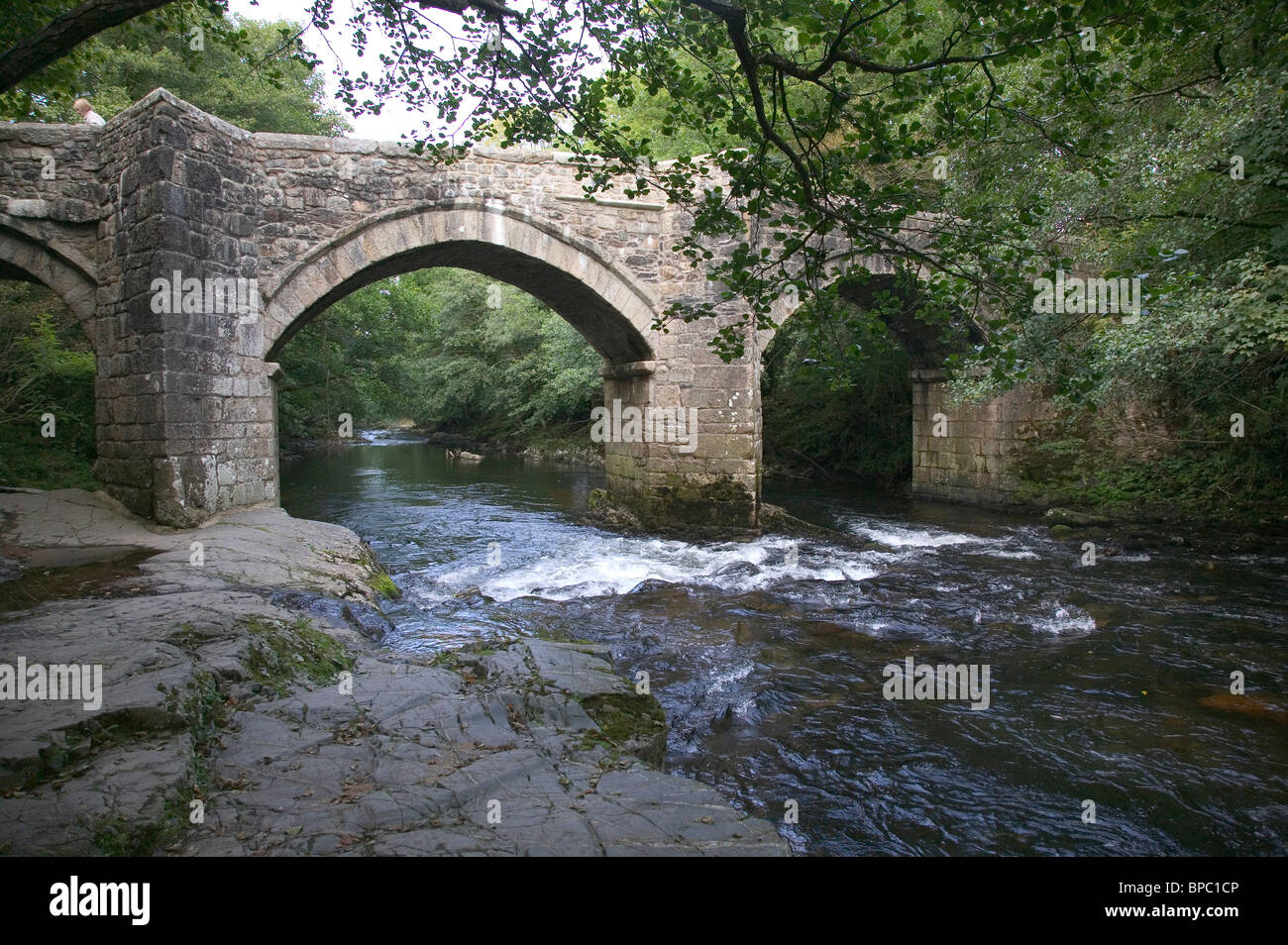 Holne bridge, Dartmoor, Devon Stock Photo - Alamy