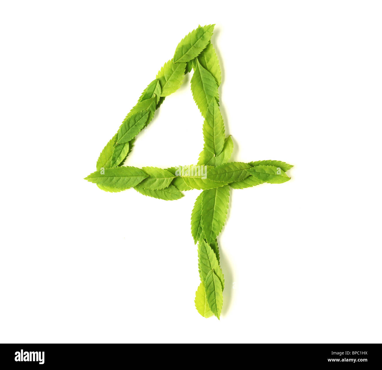 Numbers made of leaves Stock Photo - Alamy