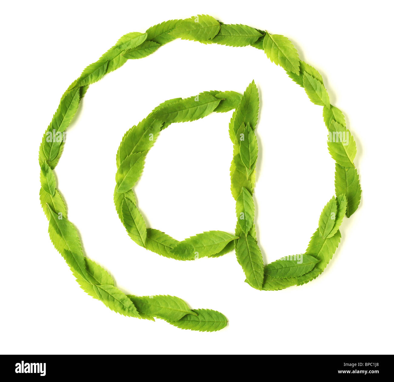 At symbol made of leaves Stock Photo - Alamy