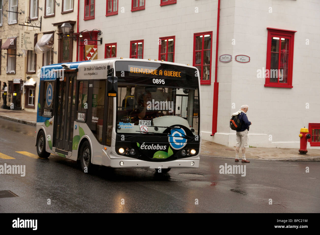 Electric bus. Quebec City, Canada Stock Photo - Alamy