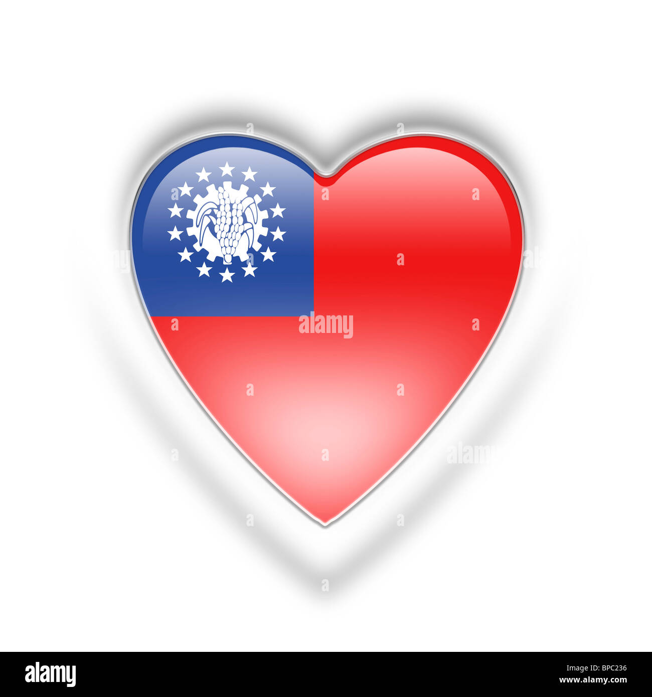 Burma Myanmar flag Stock Photo - Alamy