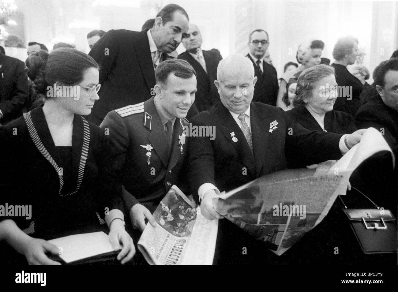 Cosmonaut Yuri Gagarin Black and White Stock Photos & Images - Alamy