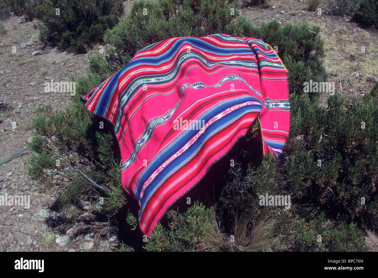 BOLIVIA NATIVE WOVEN SKIRT VILLAGE ANDES CRAFT TRADITIONAL Stock Photo ...
