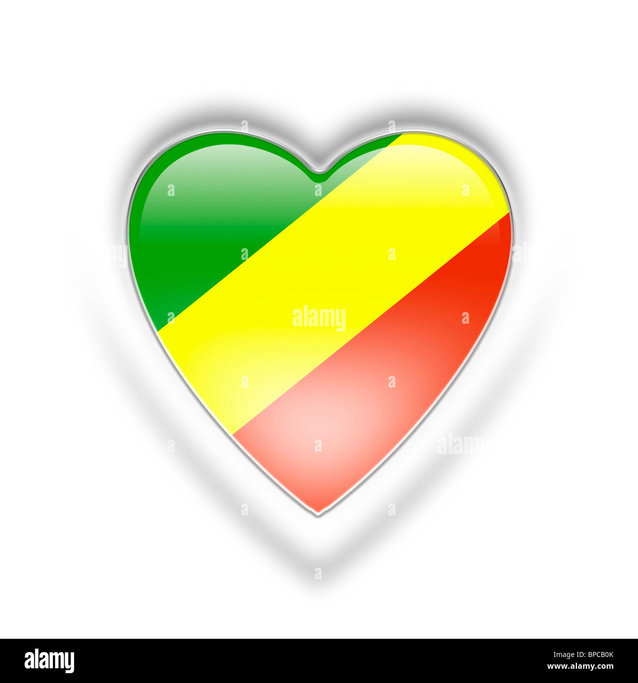Congo brazzaville flag Cut Out Stock Images & Pictures - Alamy