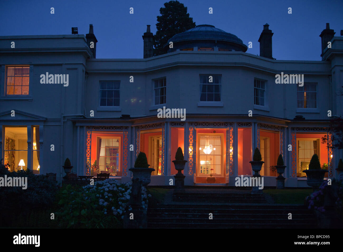 Storrs Hall Hotel on the shores of Lake Windermere, Lake District, UK ...