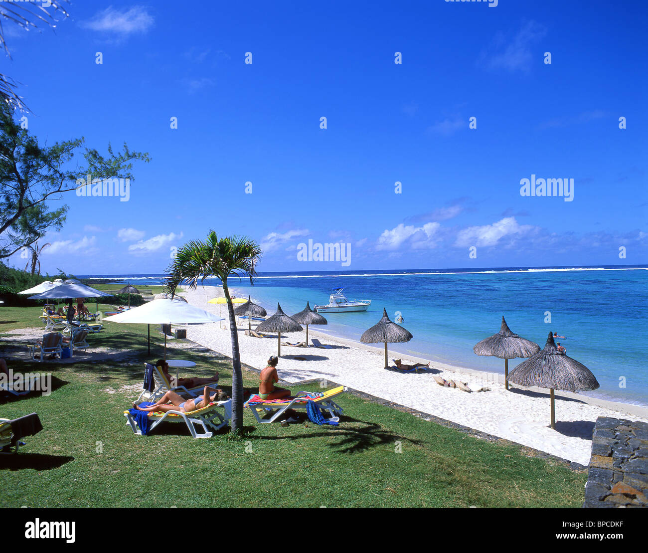 Beach view, Hotel Silver Beach, Trou d'Eau Douce, Flacq District ...
