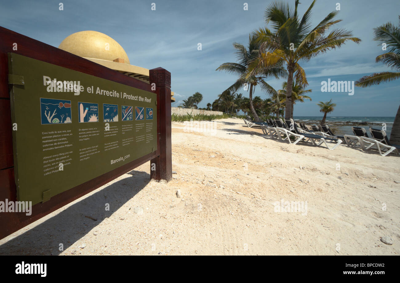 Protect the reef sign Stock Photo - Alamy