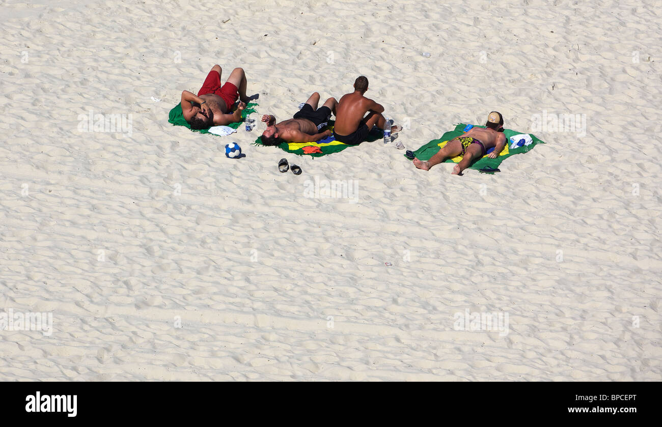 Sunbathers Copacabana Beach Stock Photos & Sunbathers Copacabana Beach ...