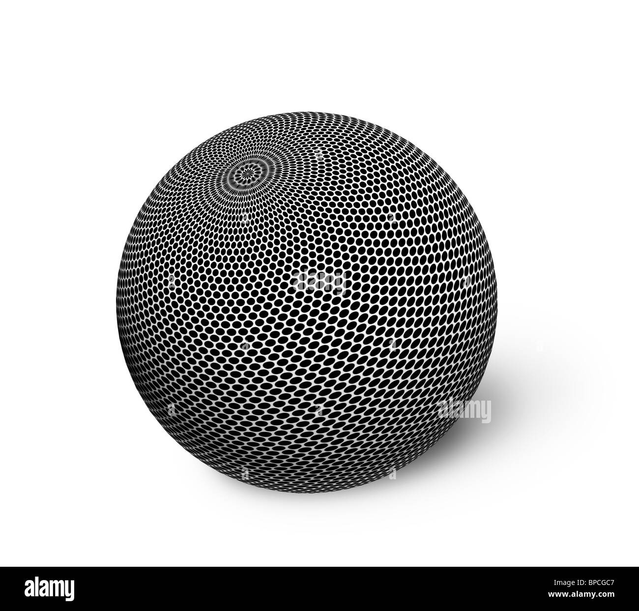 Abstract monochrome sphere on a white background Stock Photo - Alamy