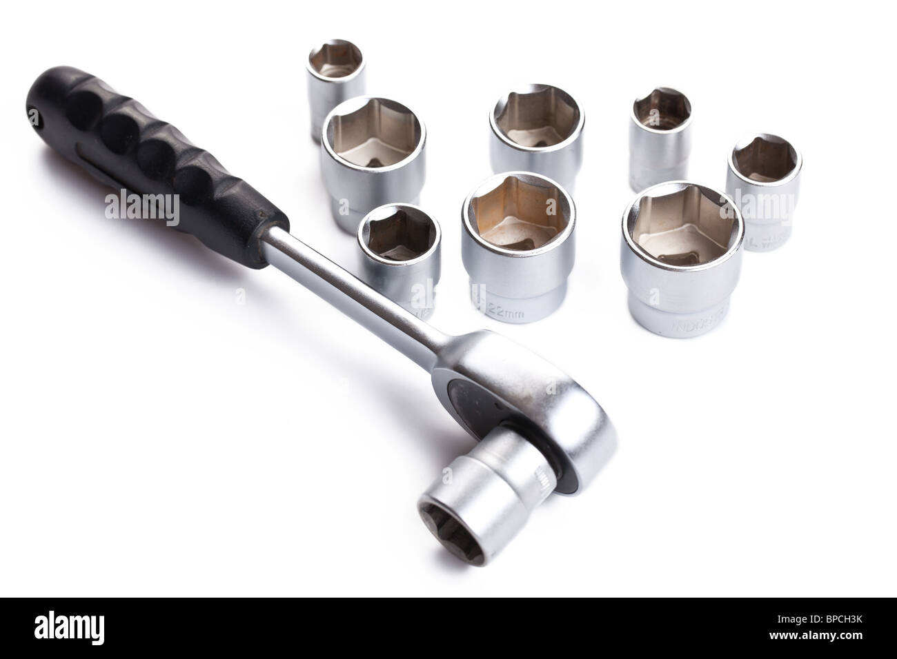 socket wrench on white background Stock Photo - Alamy