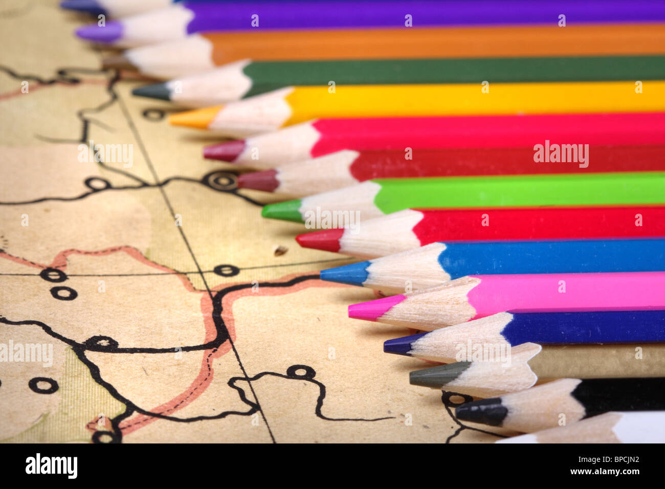 Drawing coloring map hi-res stock photography and images - Alamy