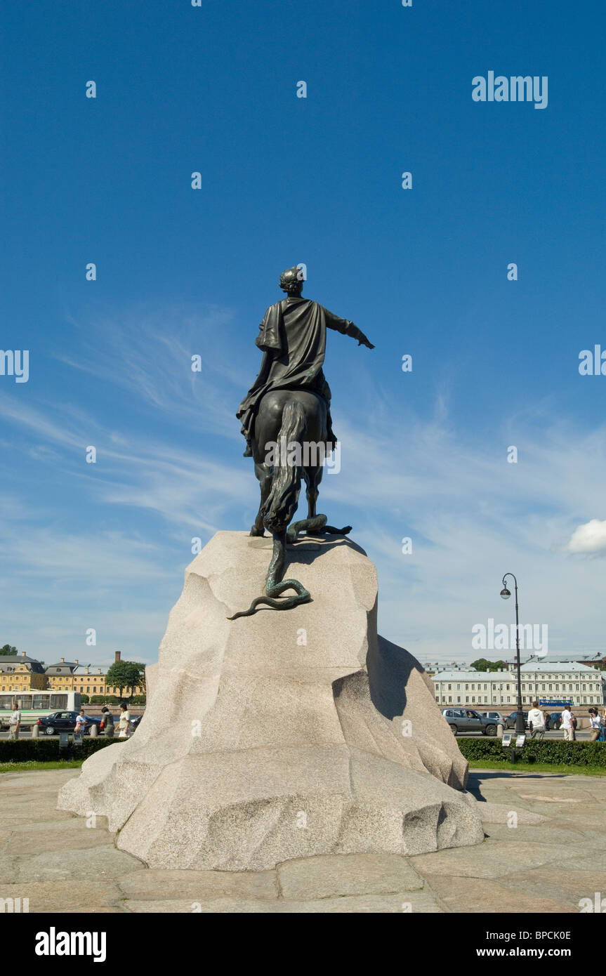 The Bronze Horseman. Statue of Peter the Great in Decembrists Square ...
