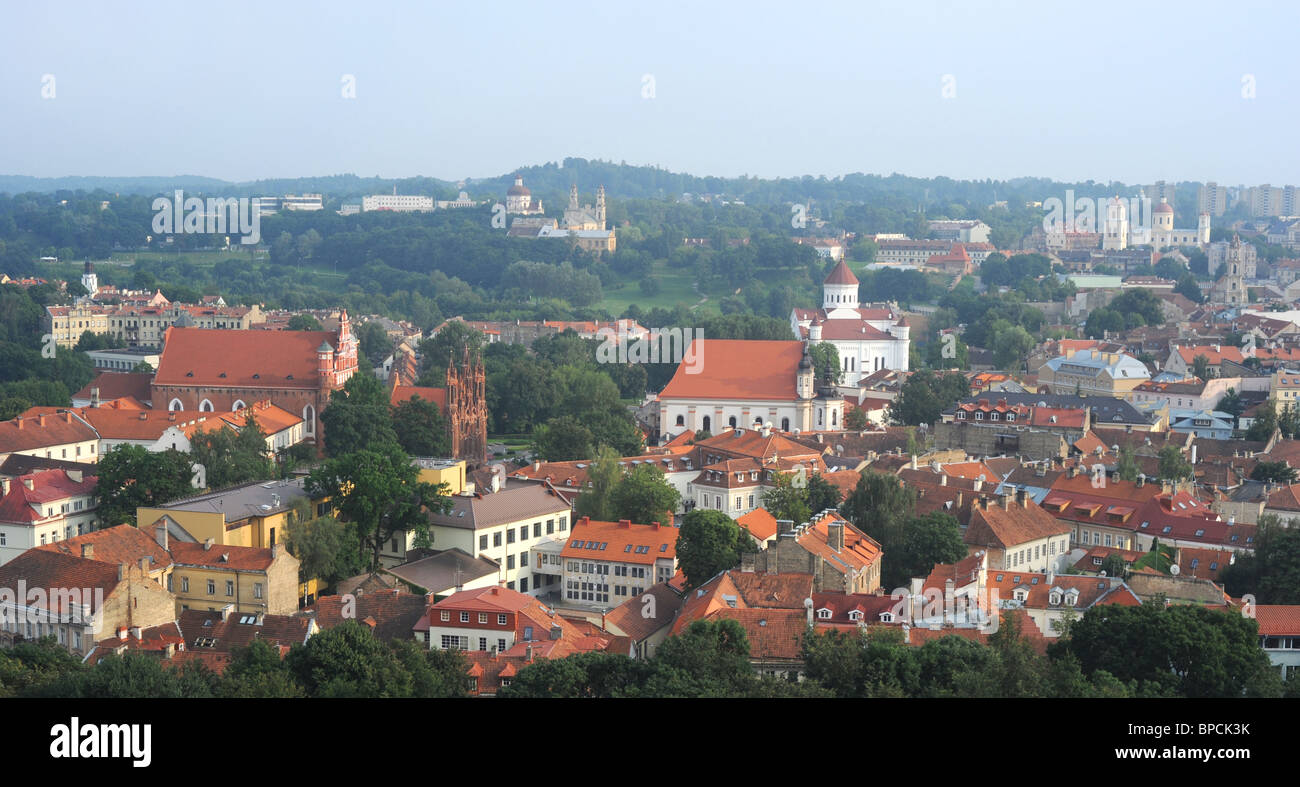 Vilnius - the capital of Lithuania, aerial view Stock Photo - Alamy