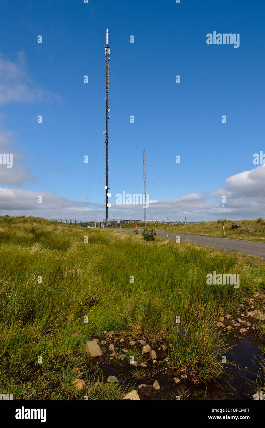 Large television transmission station and antenna Stock Photo - Alamy