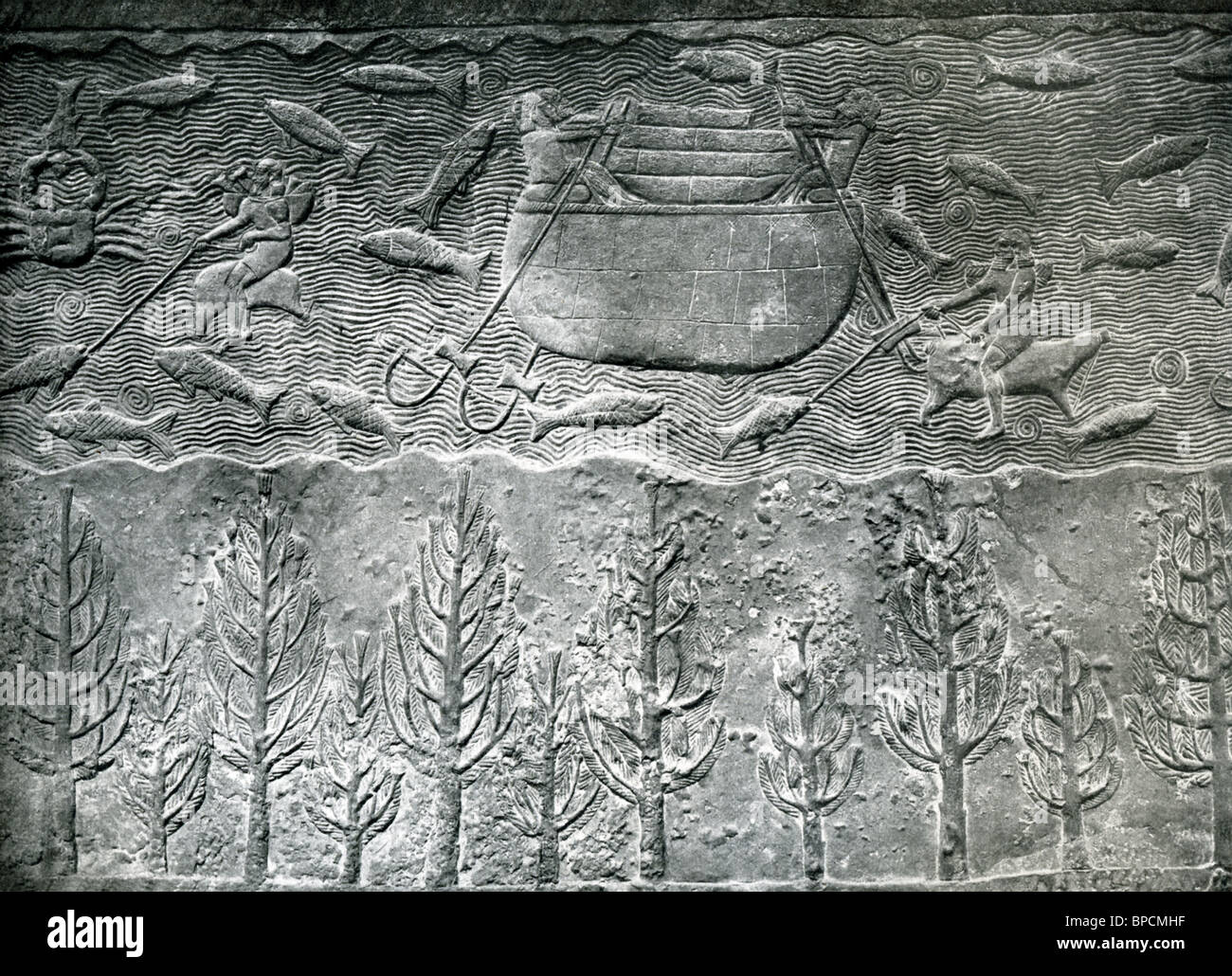 This relief, from the palace of Sennacherib at Nineveh, the capital of ...