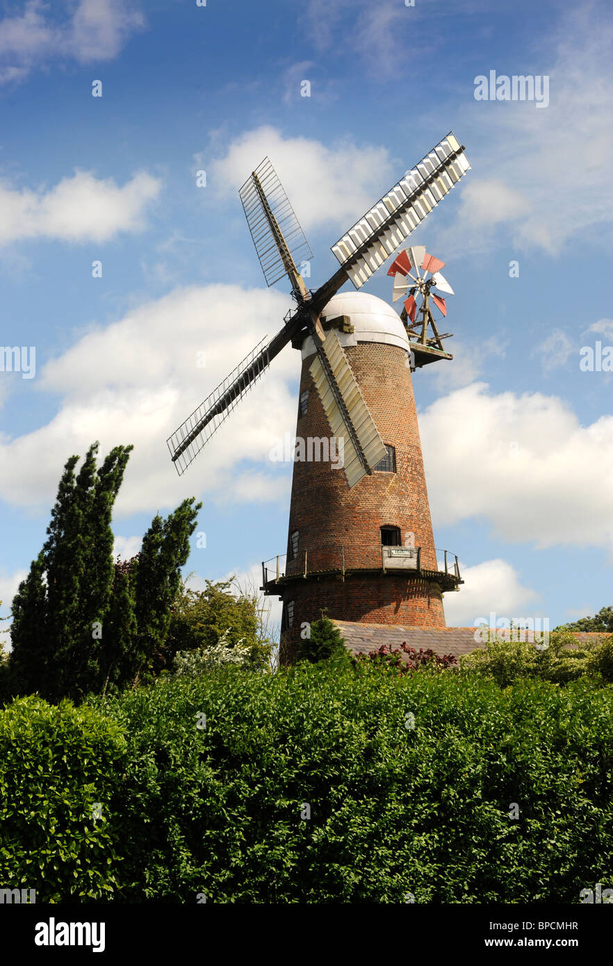 Quainton Windmill also known as Banner Mill viewed from the green in ...