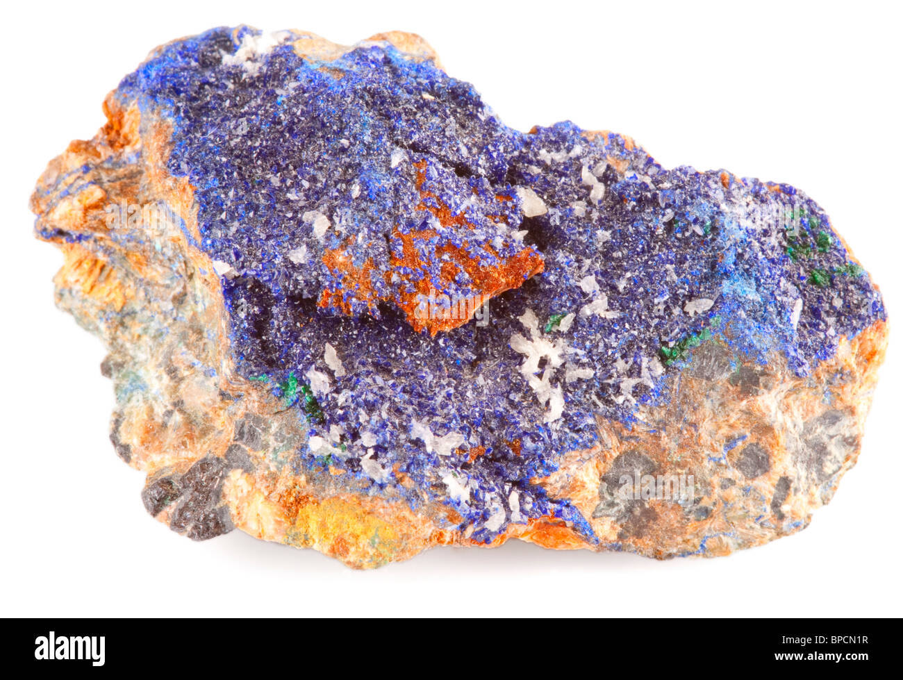 Azurite Is A Soft Deep Blue Copper Mineral Produced By Weathering Of ...