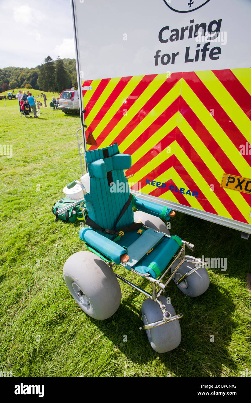 An all terrain wheel chair buggy used by St John Ambulance at the ...