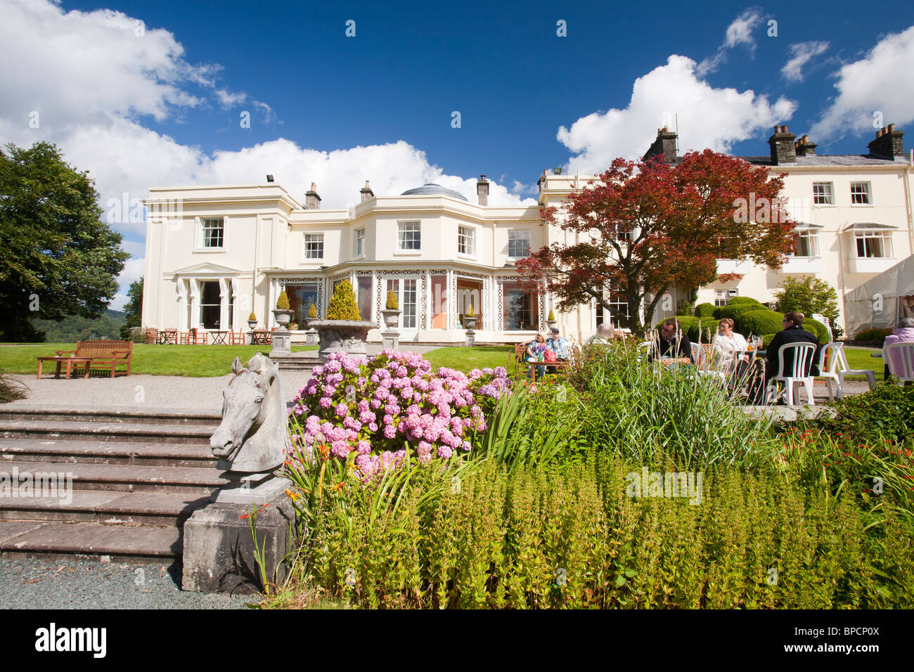 The Storrs Hall Hotel on the shores of Lake Windermere in the Lake ...