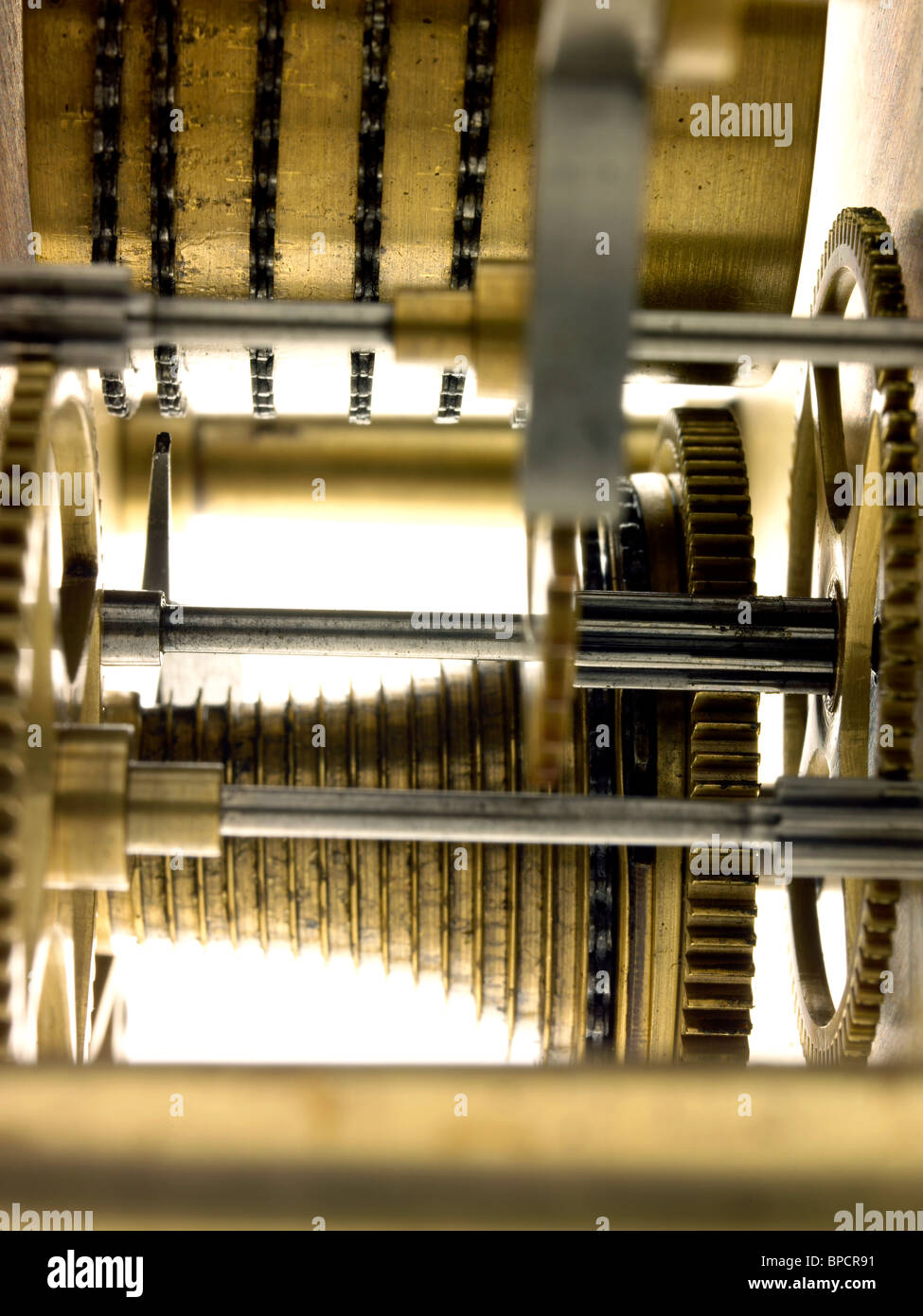 English fusee clock movement Stock Photo - Alamy