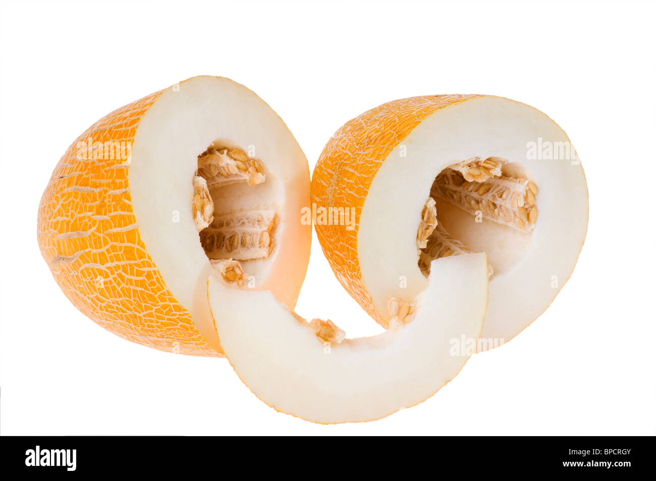 object on white - food melon close up Stock Photo - Alamy