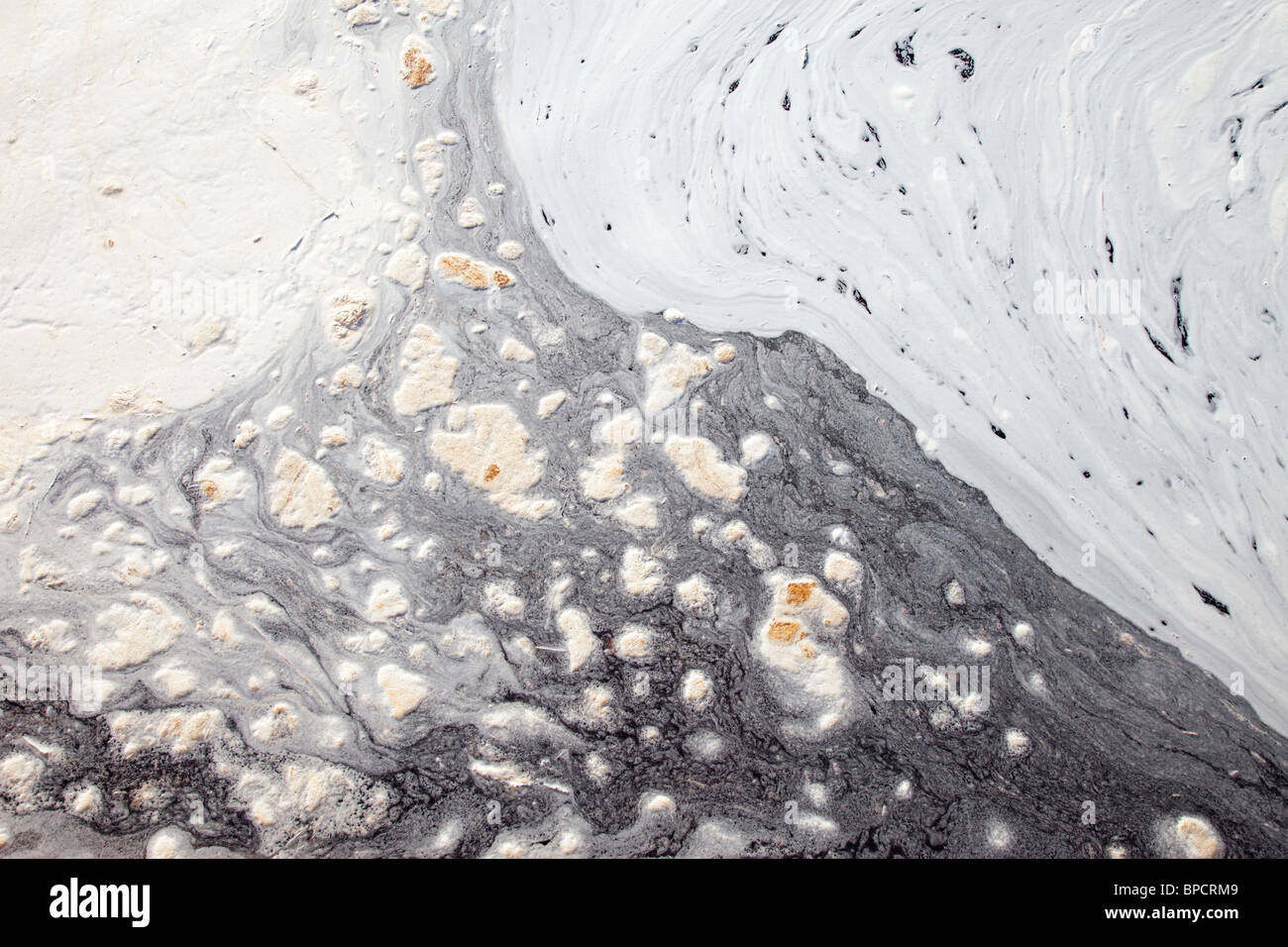 Layer of waste floating on water surface Stock Photo - Alamy