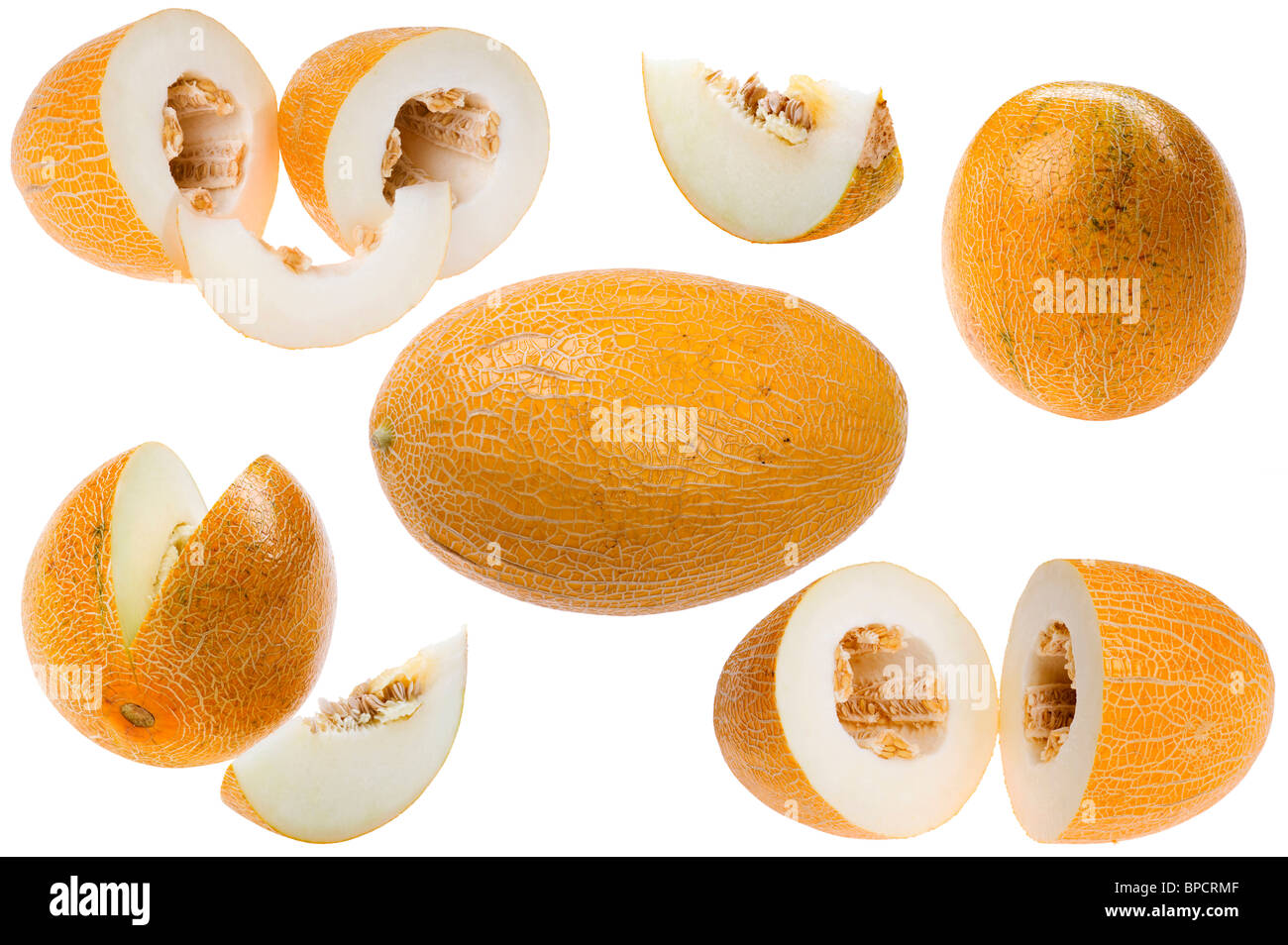 object on white - food melon close up Stock Photo - Alamy