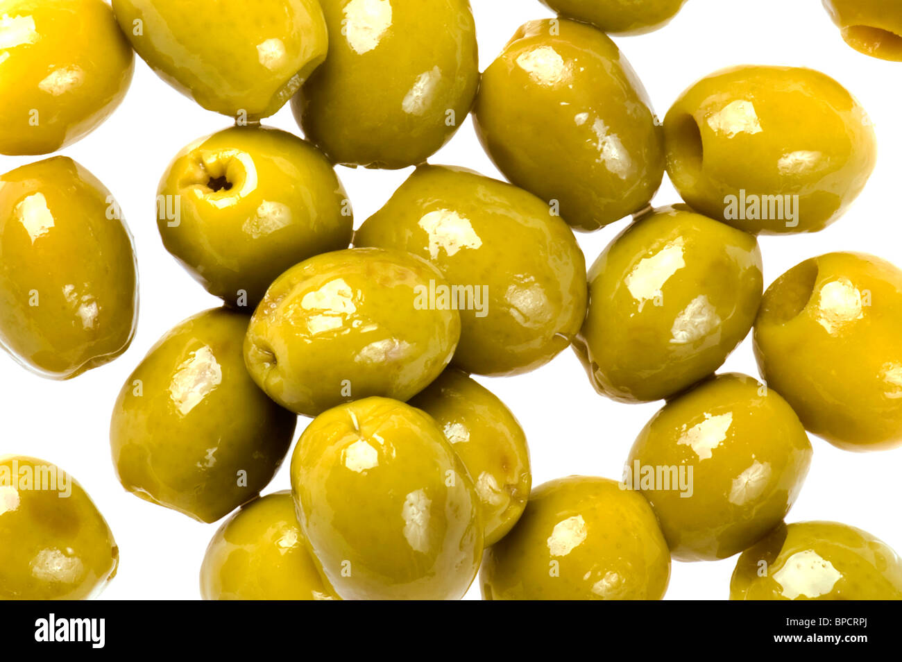 object on white - food Olive close up Stock Photo - Alamy