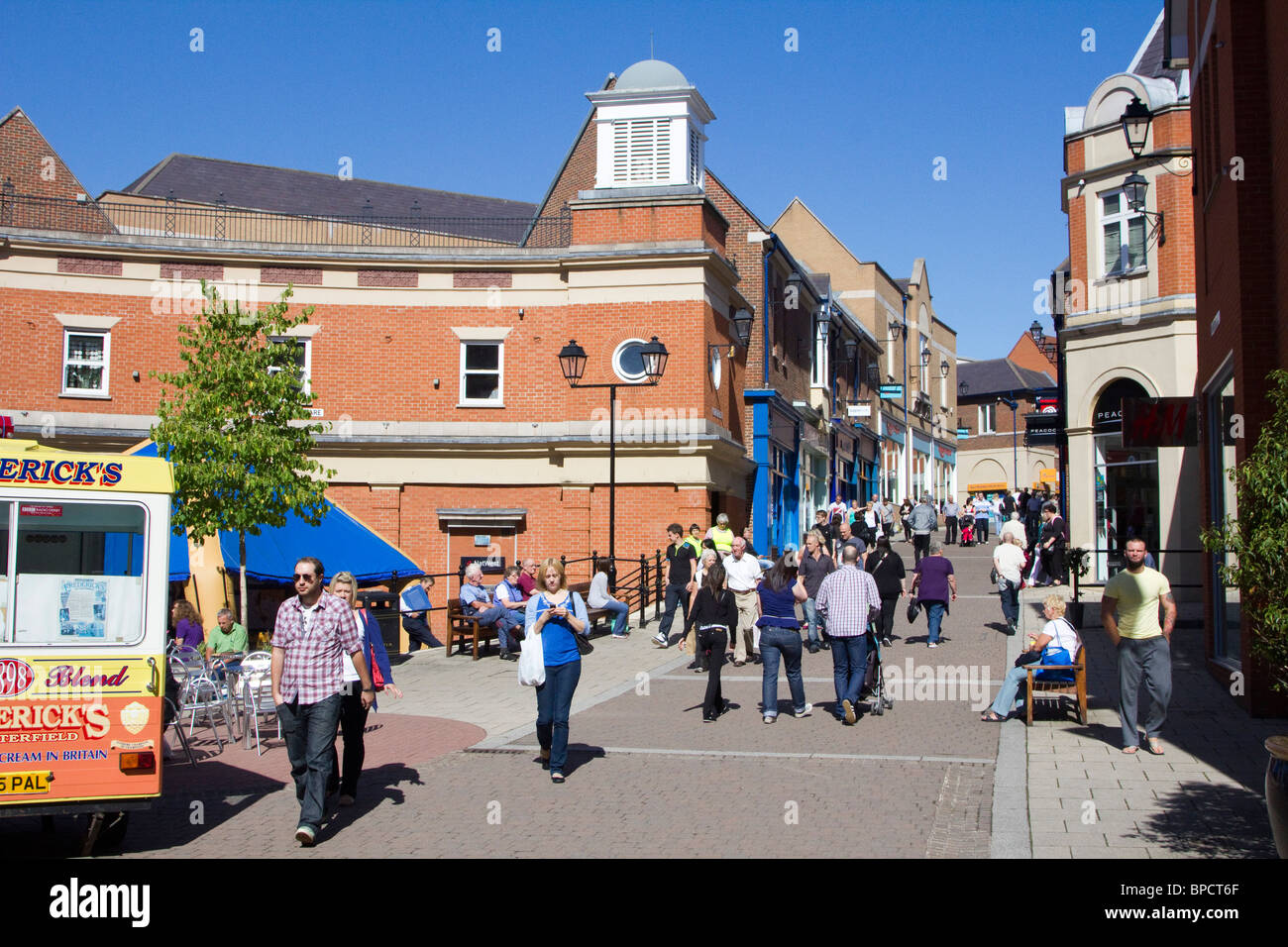 chesterfield town centre derbyshire england uk gb Stock Photo - Alamy
