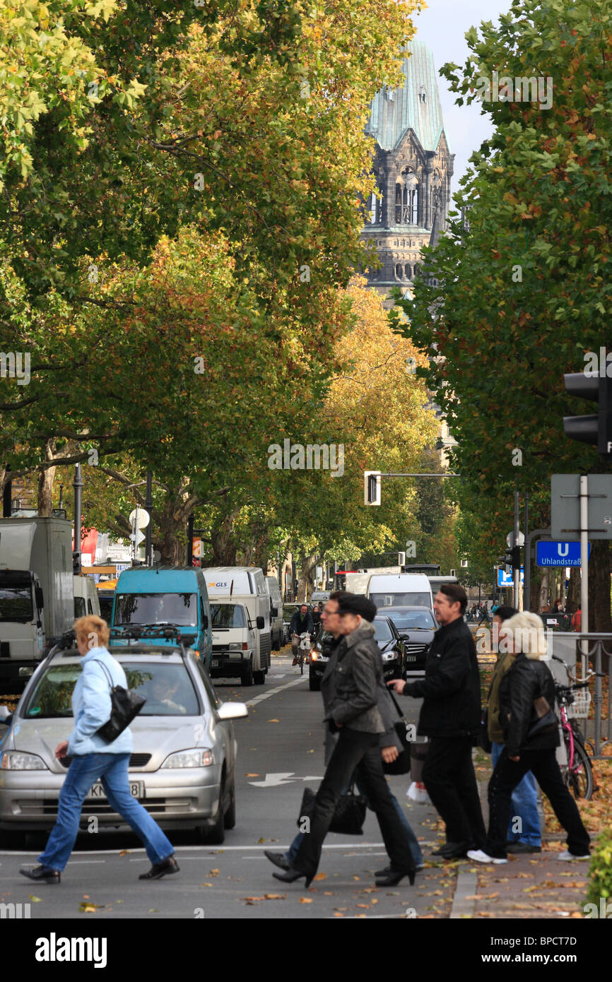 The Kurfuerstendamm in autumn, Berlin, Germany Stock Photo - Alamy