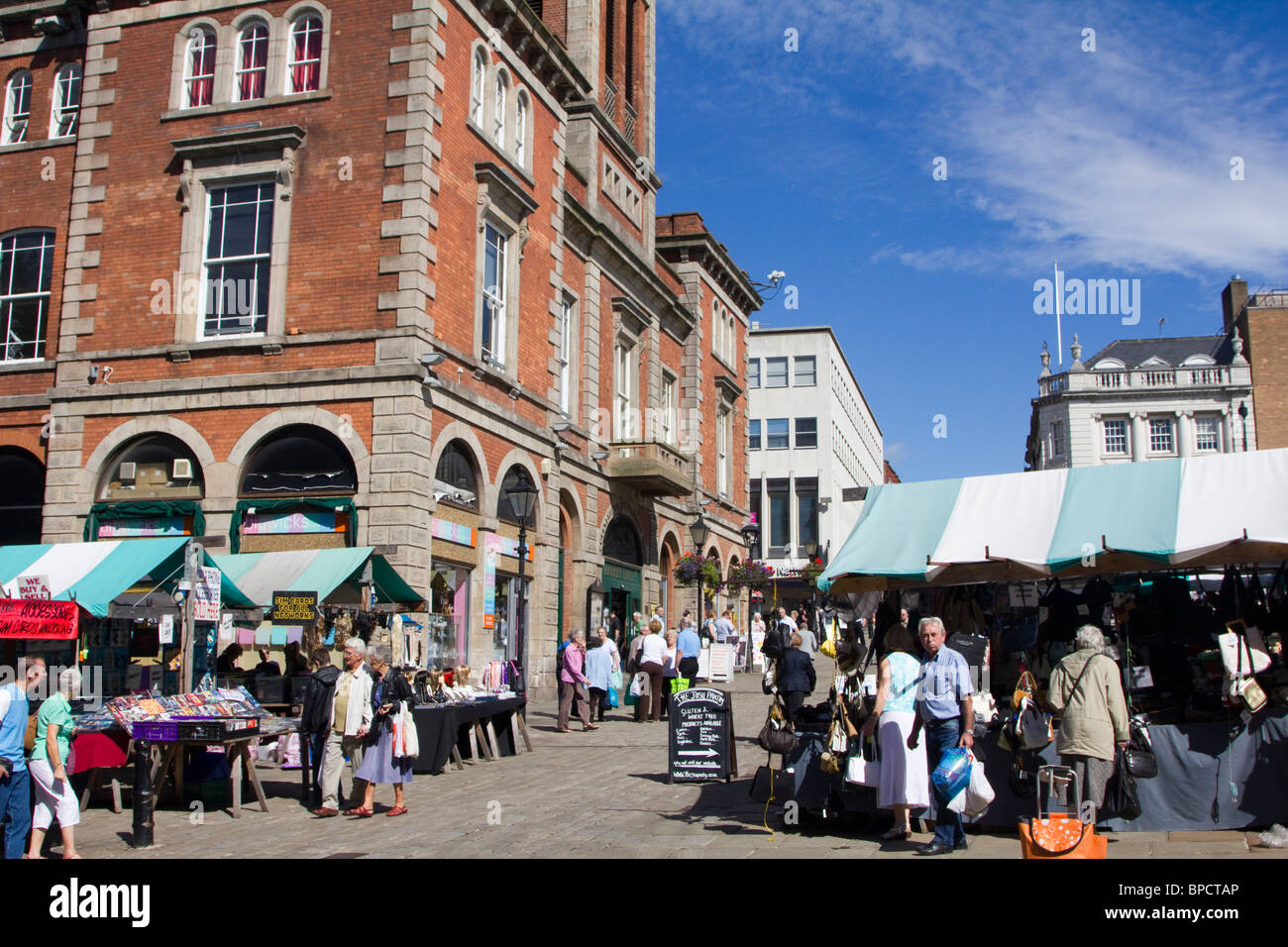 chesterfield town centre derbyshire england uk gb Stock Photo - Alamy