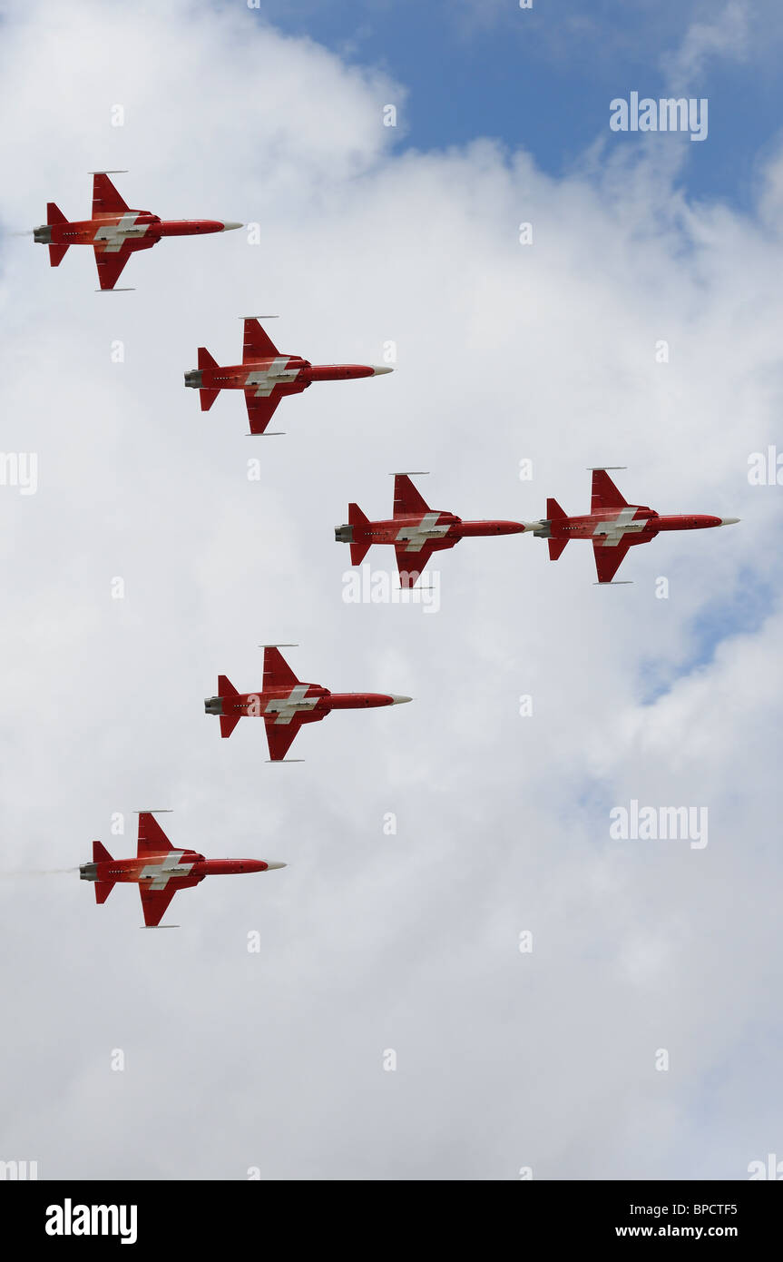 The Patrouille Swiss Display Aerobatic Display Team in their Northrop F ...