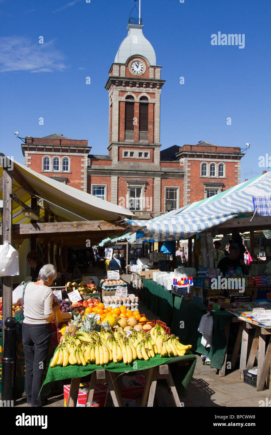 chesterfield town centre derbyshire england uk gb Stock Photo - Alamy