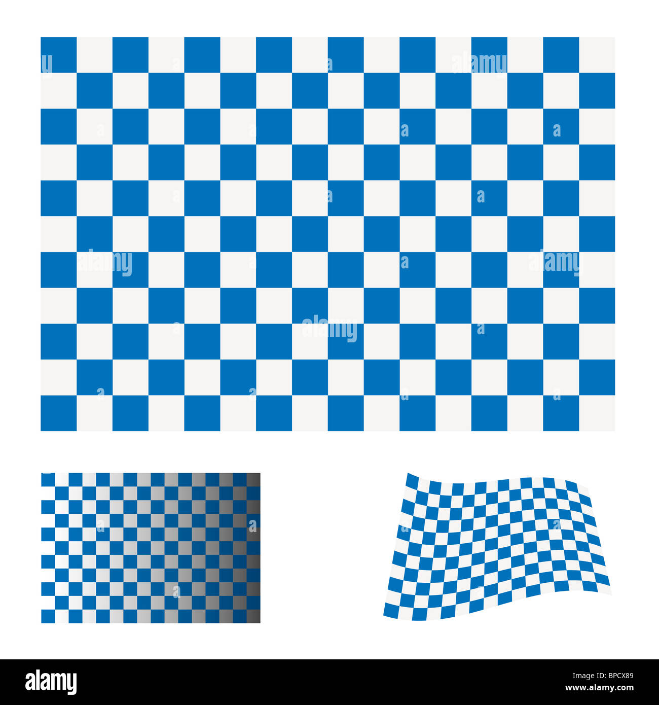 blue and white checkered flag icon ideal racing concept Stock Photo - Alamy