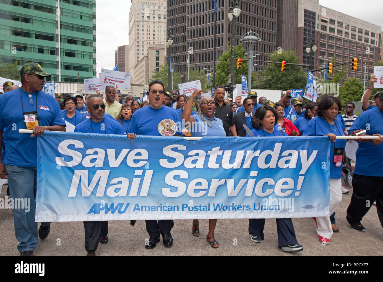 Postal Workers Rally To Save Six-Day Mail Delivery Stock Photo - Alamy