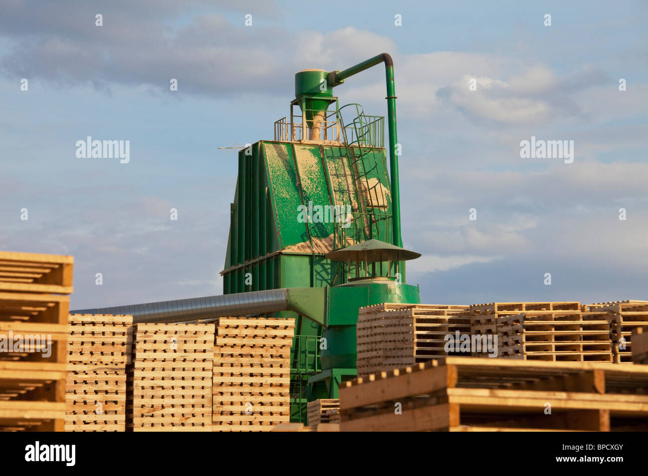 edmonton, alberta, canada; sawmill for wooden pallet manufacturing ...