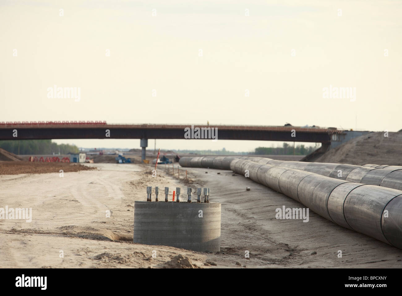 edmonton, alberta, canada; infrastructure and road construction Stock ...