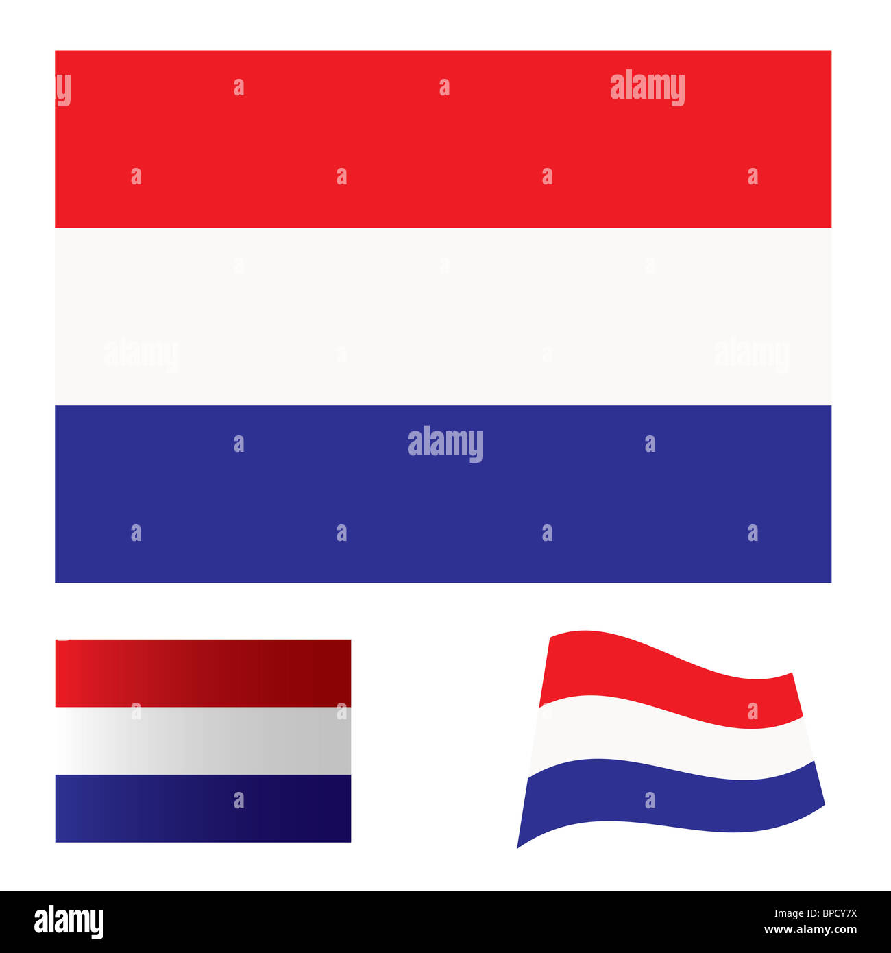 Illustrated collection of flag icon set for holland Stock Photo - Alamy