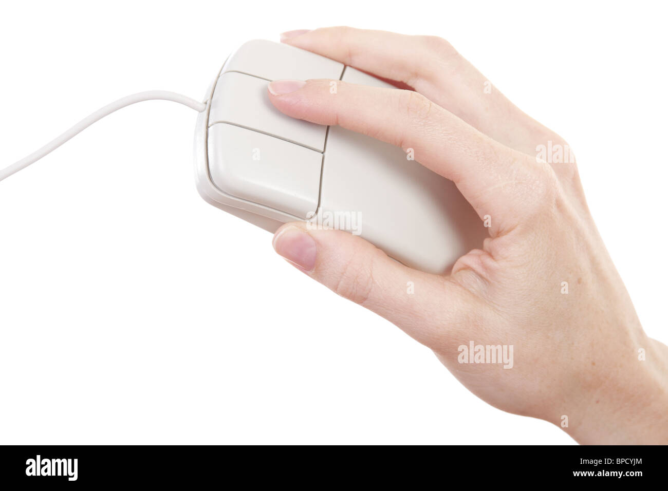 Hand holding a mouse Stock Photo - Alamy
